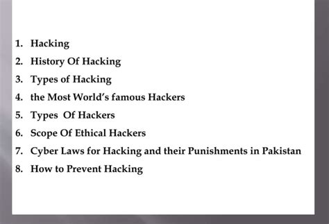 Hackinghistory Of Hackingtypes Of Hackingtypes Of Hackerscyber Laws