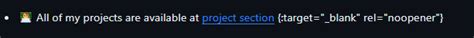 hyperlink open link in new tab with github markdown using target