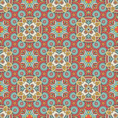 Premium Vector Decorative Geometric Tile Seamless Pattern