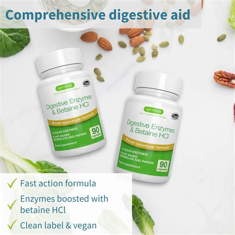 Digestive Enzymes And Betaine Hcl Broad Spectrum Enzymes With Protease
