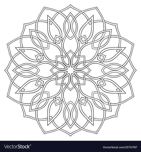 Simple Geometric Mandala Royalty Free Vector Image