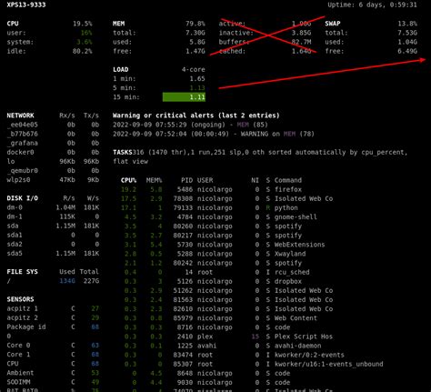 Webui After The Vuejs Migration Glances Top Screen Is No More