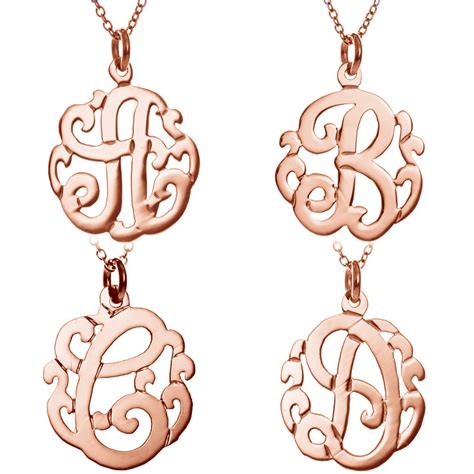 Silver Monogram Necklace Initial