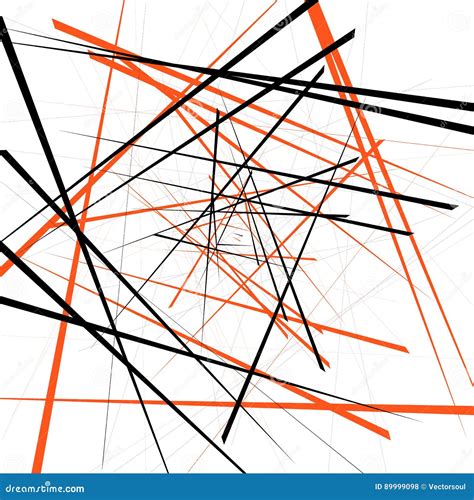 Geometric Illustration With Random Intersecting Lines Editable Stock Vector Illustration Of