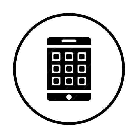 Premium Vector Mobile Apps Icon Black Vector Graphics