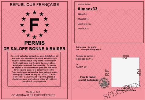 Permis De Salope Bonne A Baiser