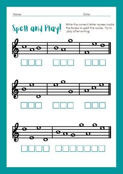 Note Naming Worksheet Music Classes By Passionate About Music Education