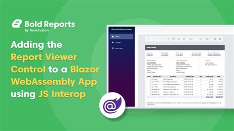 Bold Reports On Linkedin Adding The Report Viewer Control To A Blazor