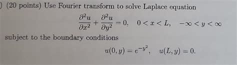 Solved 20 Points Use Fourier Transform To Solve Laplace
