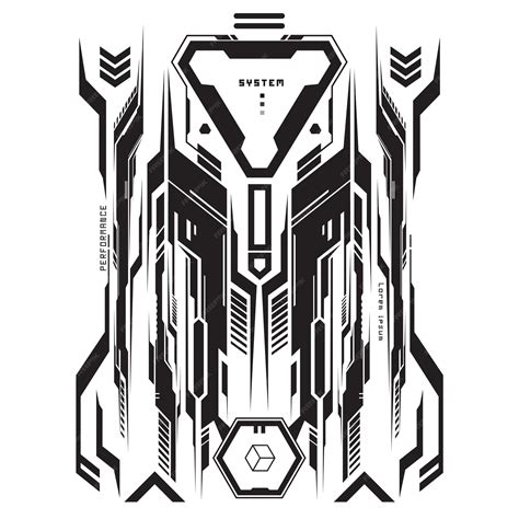 Premium Vector Futuristic Graphic Line Design Cyberpunk Layout Template Vector