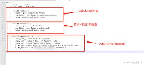 Ruoyi Vue3 分离版前端（vue3 Element Plus Vite）版本在nginx下配置二级域名ruoyi Vue3 Ts