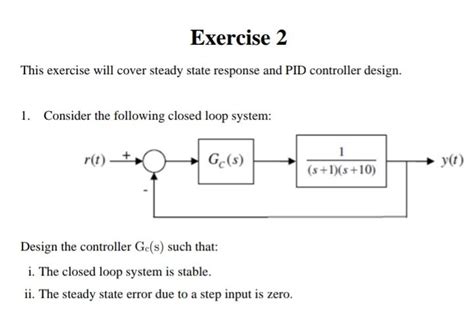 Solved Exercise This Exercise Will Cover Steady State Chegg Com