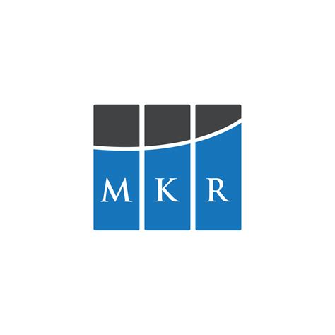 MKR Letter Logo Design On WHITE Background MKR Creative Initials Letter Logo Concept MKR