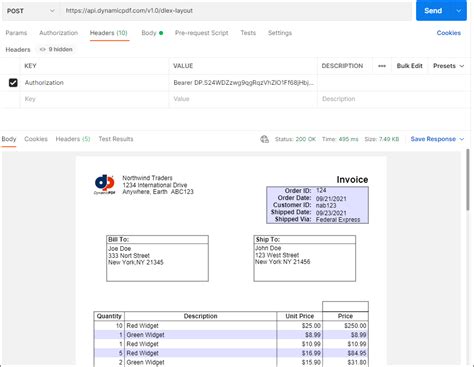 Use A Report Dlex Layout Endpoint Dynamicpdf Api