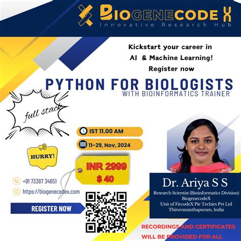 Pythonforbiologists Biogenecodex Ai Machinelearning Bioinformatics