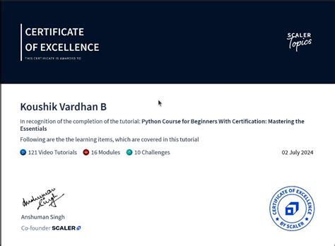 thrilled to share that i ve earned the certificate of excellence from