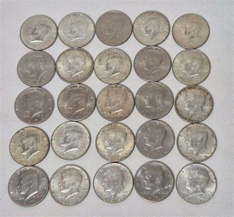 25 Post 1964 Kennedy Half Dollars Mark Van Hook Auctioneer