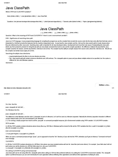 java classpath pdf java virtual machine java programming language