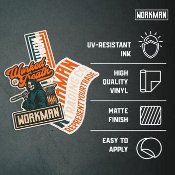 Worked To Death - Sticker – WORKMAN