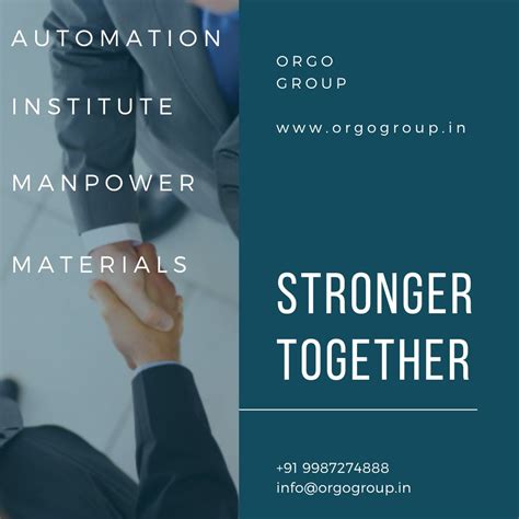 Orgo Automation On Linkedin Automation Institute Manpower Materials