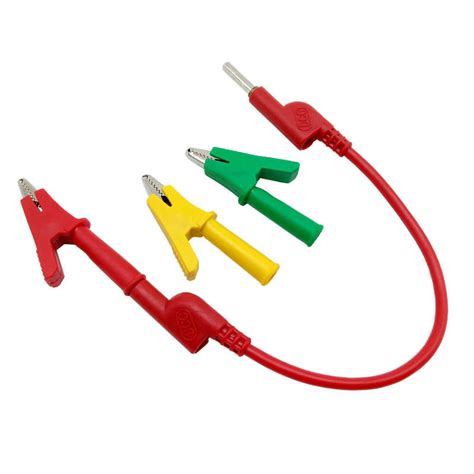 Kit Pinzas Tipo Cocodrilo Para Prueba Aisladas Rojo Y Negro 2 Piezas
