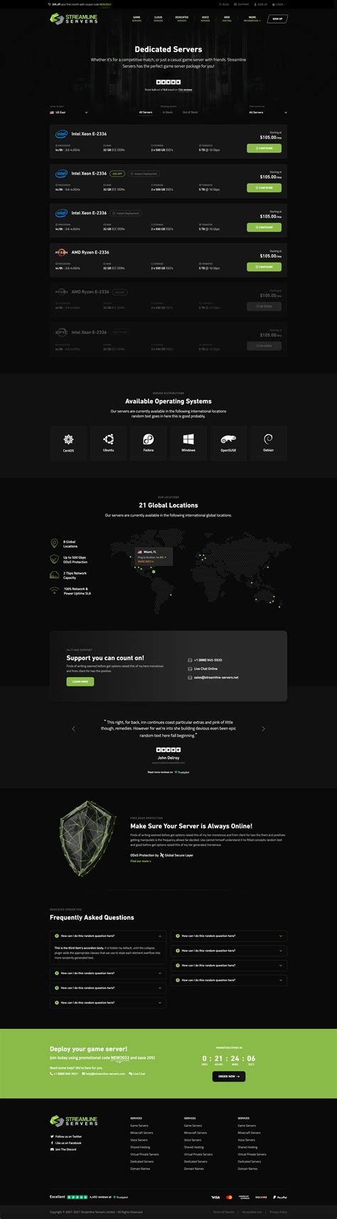 Varcoe Streamline Servers