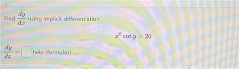Solved Find Dydx ﻿using Implicit