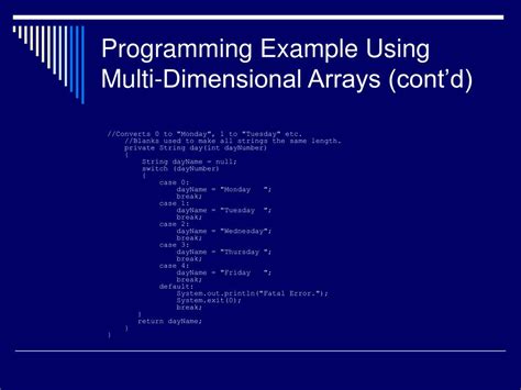 PPT Multi Dimensional Arrays PowerPoint Presentation Free Download ID