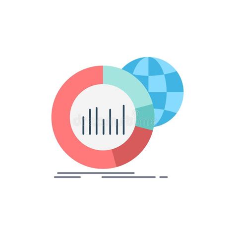 Big Chart Data World Infographic Flat Color Icon Vector Stock Vector Illustration Of Sign