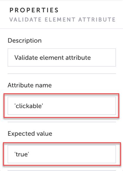 Validate Element Attribute Mobile