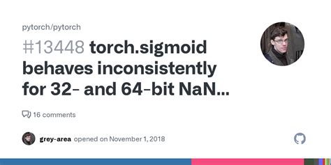 Torch Sigmoid Behaves Inconsistently For And Bit NaN Inputs Issue Pytorch