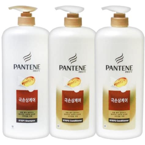 팬틴 대용량 Pro V 극손상 케어 컨디셔닝 샴푸2개컨디셔너 3종 세트 에누리 가격비교