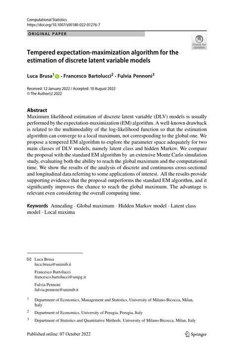pdf tempered expectation maximization algorithm for the estimation of