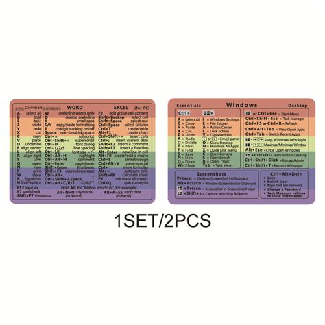 Windows Word Excel Quick Reference Guide Keyboar Grandado
