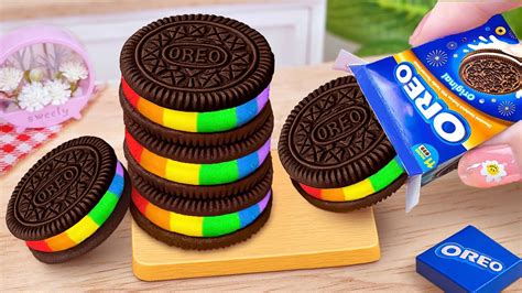 Mini Rainbow Oreo Cake 🌈 How To Make Tasty Miniature Oreo Chocolate