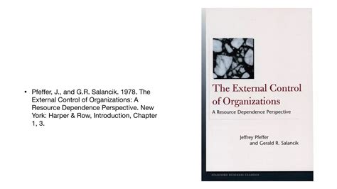 The External Control Of Organization A Resource Dependence Perspective Pdf
