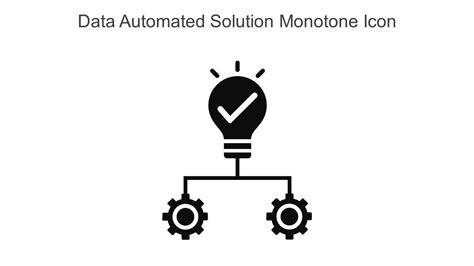 Data Automated Solution Monotone Icon In Powerpoint Pptx Png And