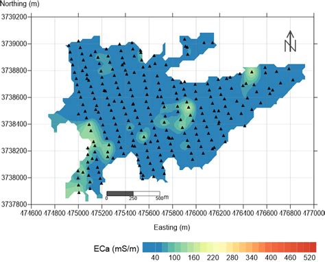 Contour Plot Of Eca Msm Collected Using An Em38 At Different Heights Download Scientific