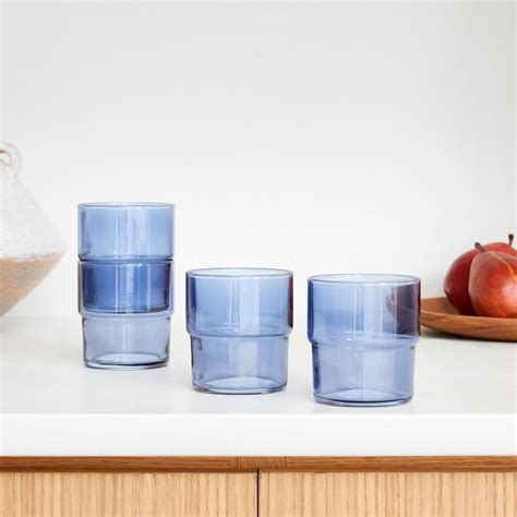 Essential Stacking Drinking Glass Collection West Elm
