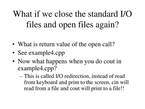 Ppt File And Io System Calls Int Openconst Char Path Int Flags Modet Modes Int Creat