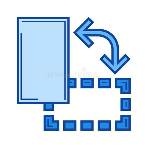 Rotate Object Line Icon Stock Vector Illustration Of Button 85938134