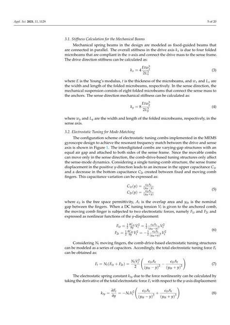 Pdf A Dual Mass Resonant Mems Gyroscope Design With Mdpi