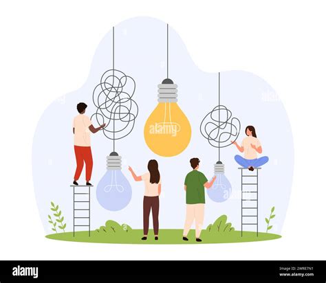 Creative Idea To Solve Problem Goal To Understand And Simplify Complex Task Tiny People Work