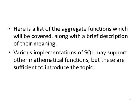 Ppt Sql Unit 4 Built In Functions And Calculated Fields Powerpoint Presentation Id2818278