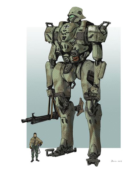 Artstation Wwiimechaproject Federico Bova Robot Concept Art
