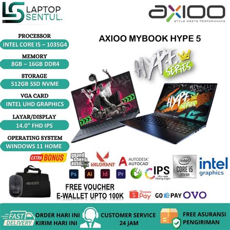 Jual Axioo Hype Intel Core I G Ram Gb Gb Ssd Full Hd Ips Windows Original