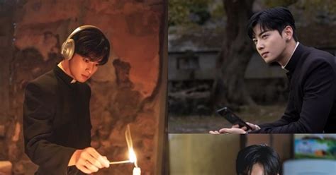 차은우 아일랜드 첫 스틸만화 찢은 사제복 자태