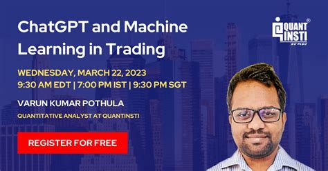 Quantinsti On Linkedin Webinar Chatgpt And Machine Learning In Trading