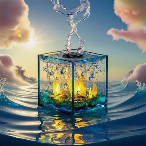 A Dreamlike Translucent Box Of Iridescent Hues Crafted Premium Ai Generated Image