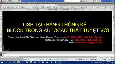 CHIA SẺ LISP LẬP BẢNG THỐNG KÊ BLOCK TRONG AUTOCAD CHO CÁC BẠN - YouTube